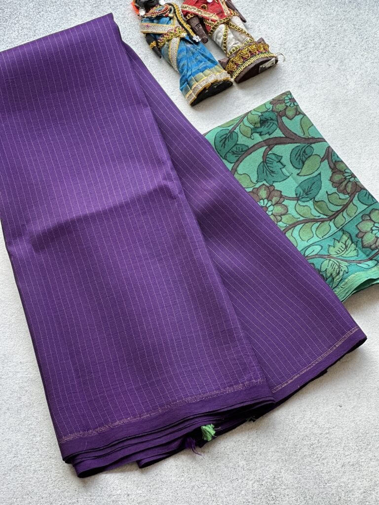 Oviyam- Kalamkari kanjivaram silk - Label Agai