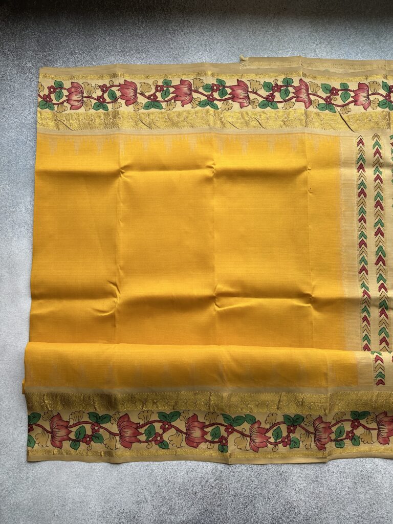 Oviyam- Kalamkari kanjivaram silk - Label Agai