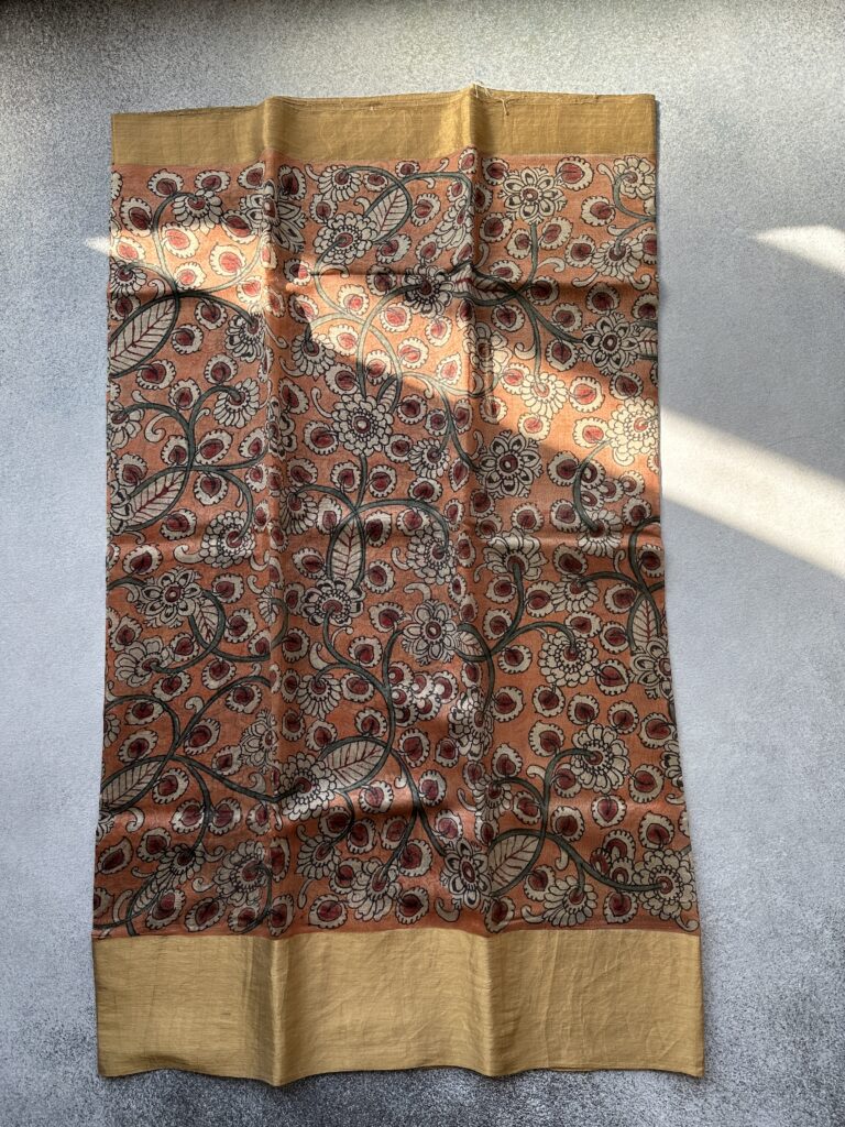 Oviyam- Kalamkari kanjivaram silk - Label Agai