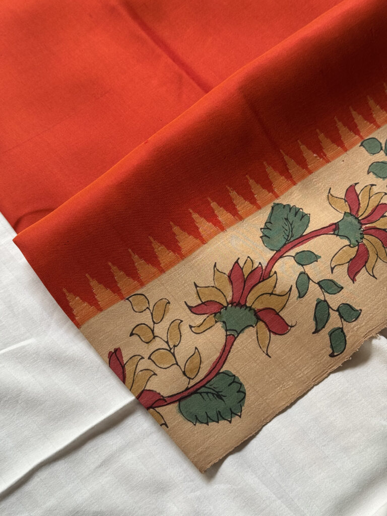Oviyam- Kalamkari kanjivaram silk - Label Agai