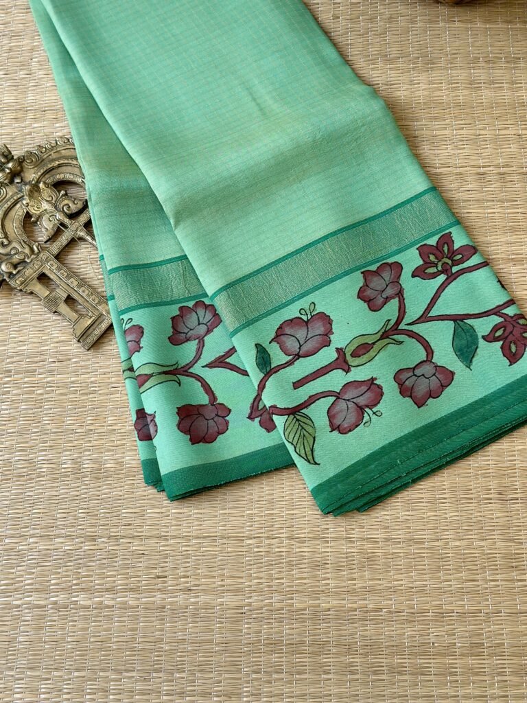 Oviyam- Kalamkari kanjivaram silk - Label Agai