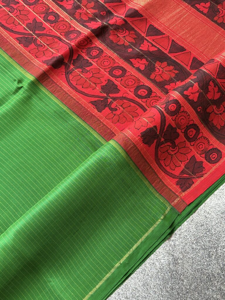 Oviyam- Kalamkari kanjivaram silk - Label Agai